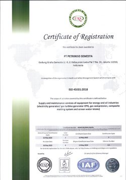 RE-CERTIFICATE ISO 9001:2015 & ISO 45001:2018 | Petrindo Semesta : Petrindo Semesta